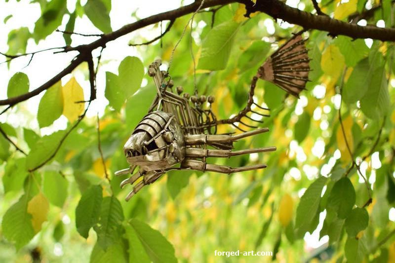 Fish skeleton - metal sculpture